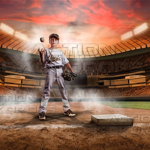 Digital Backdrop Photography - Baseball, Softball | SUNSET SKY BASE ...