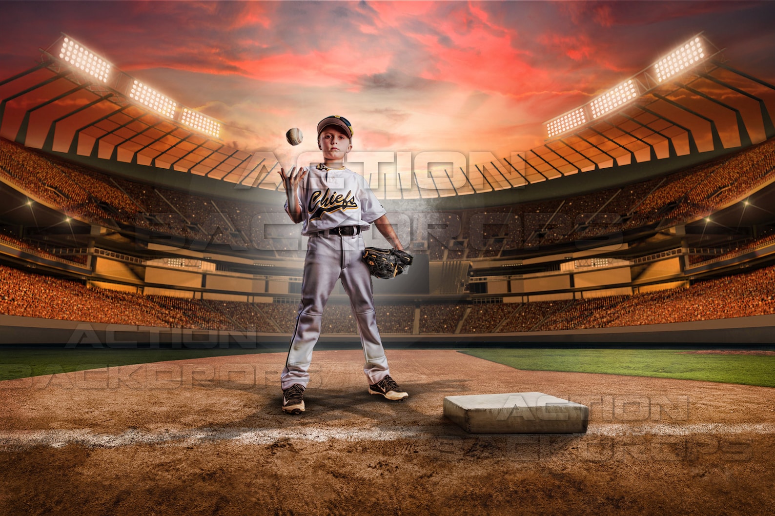 Digital Backdrop Photography Baseball Softball SUNSET SKY - Etsy