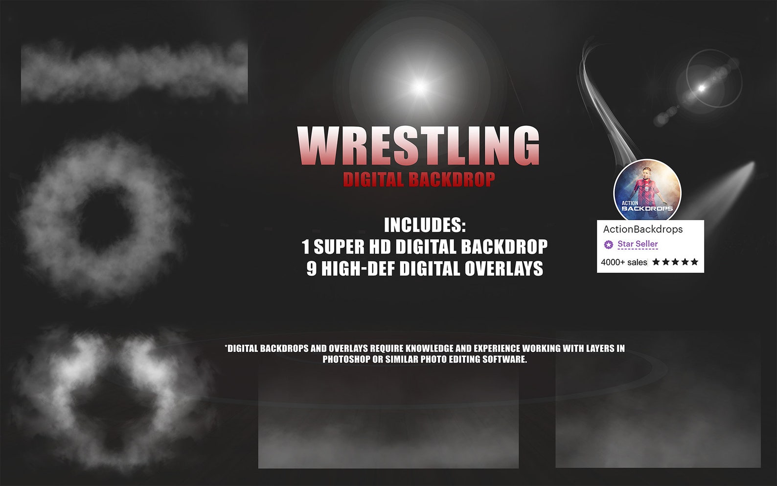 Wrestling Digital Backdrop Photography DYNAMIC ICE - Etsy