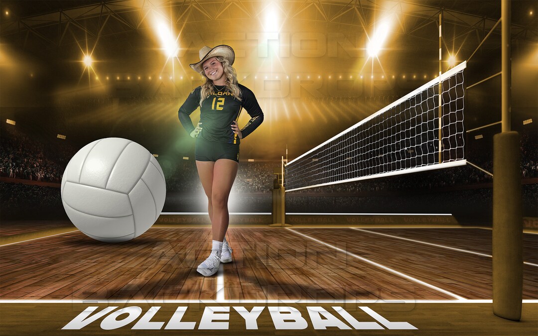 Digital Backdrop Photography - Sports | VOLLEYBALL GOLD VIBRANCE ...