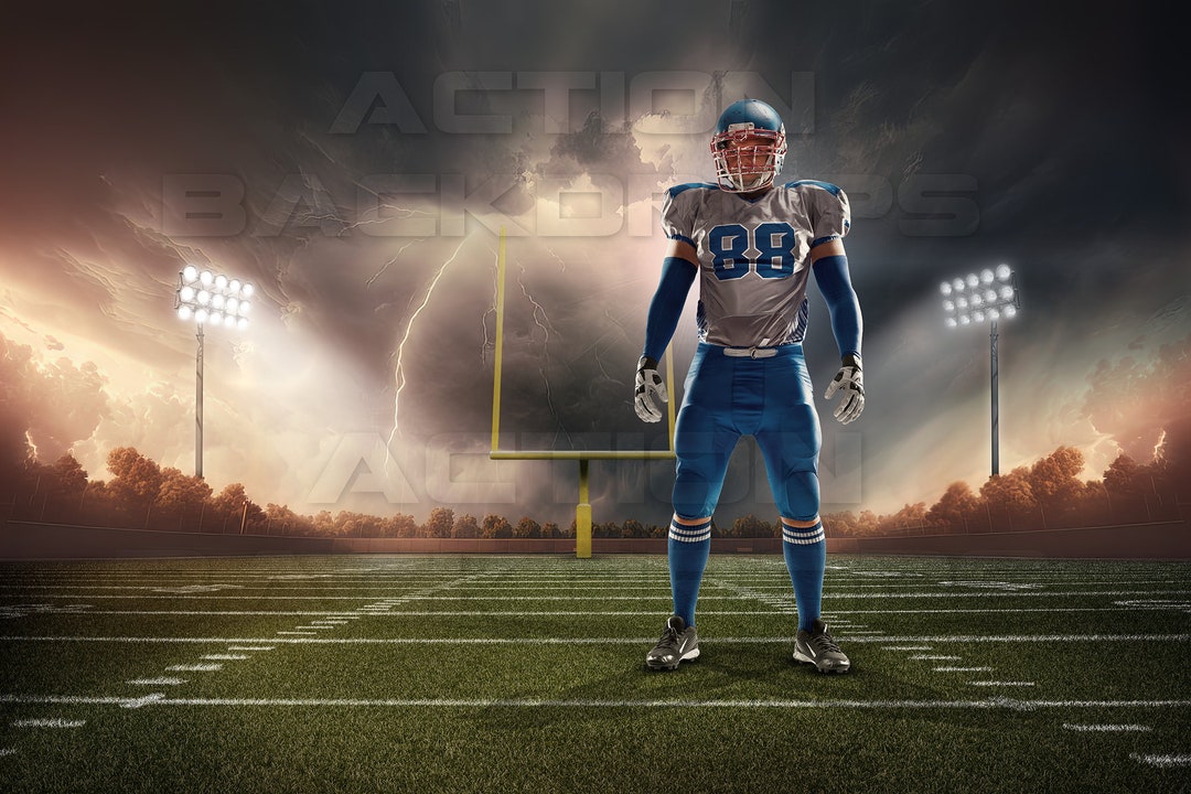 Football Professional Backdrop Photography LIGHTNING - Etsy