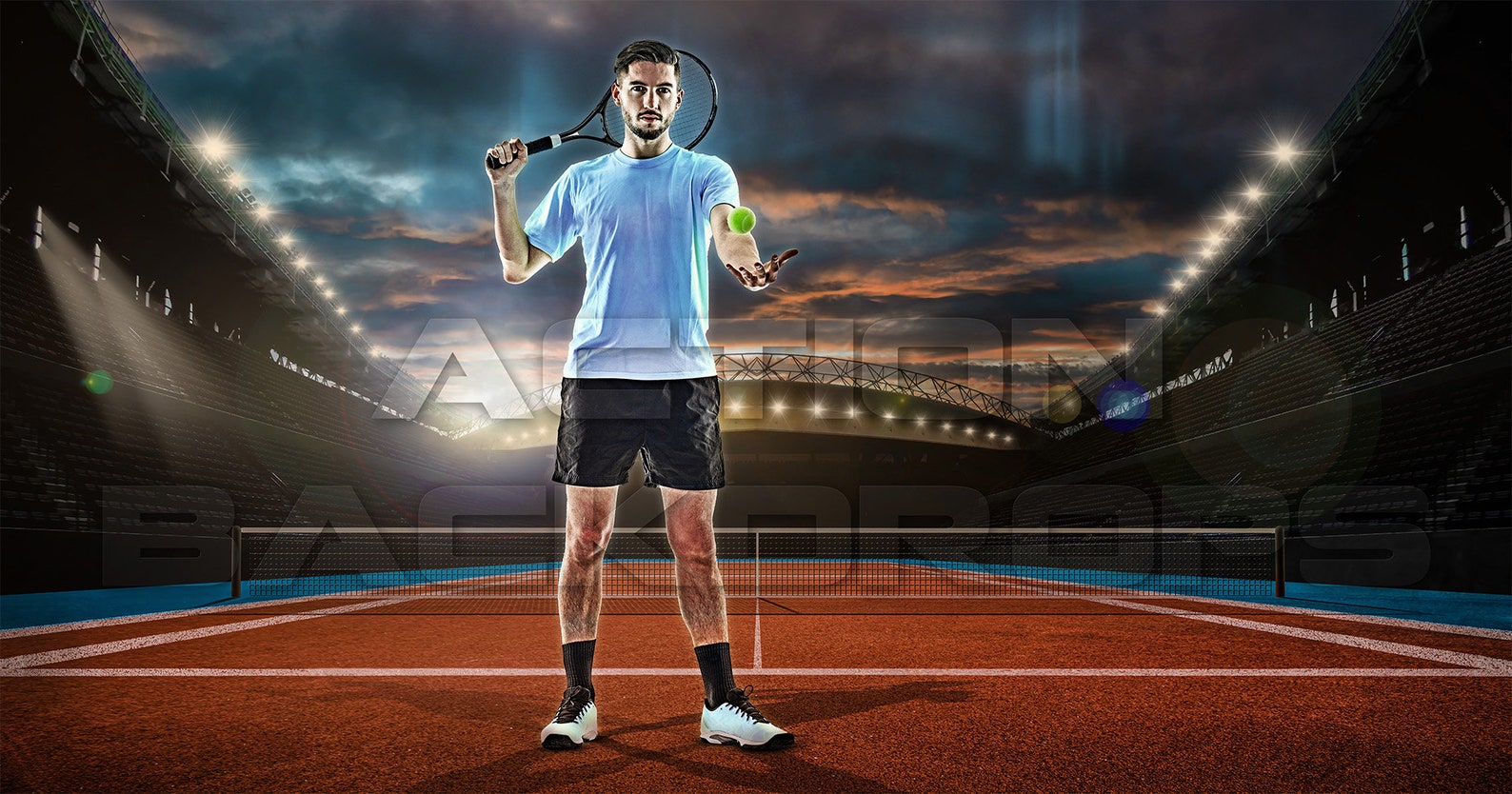 Digital Backdrop Photography - Tennis | TENNIS FLARE STADIUM ...