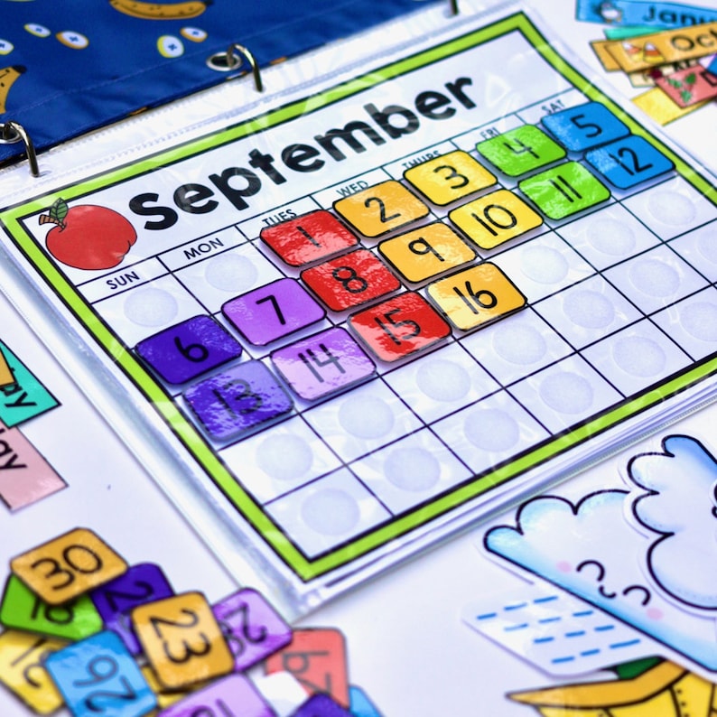 Interactive Morning Calendar Binder - Etsy