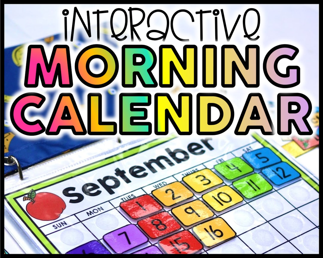 Interactive Morning Calendar Binder - Etsy