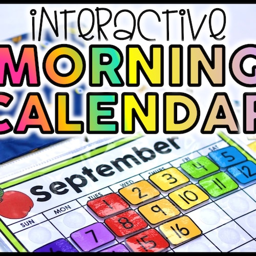 Interactive Morning Calendar Binder - Etsy