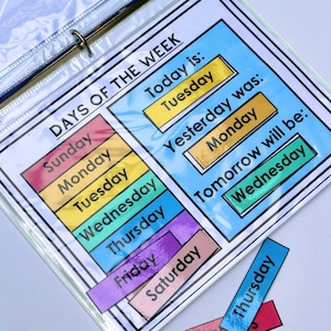 Interactive Morning Calendar Binder - Etsy