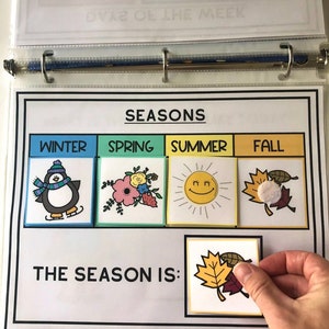 Interactive Morning Calendar Binder - Etsy