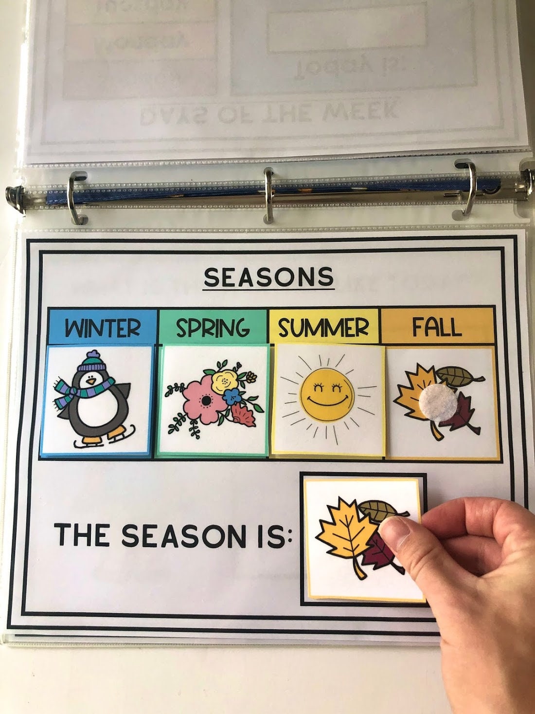 Interactive Morning Calendar Binder - Etsy