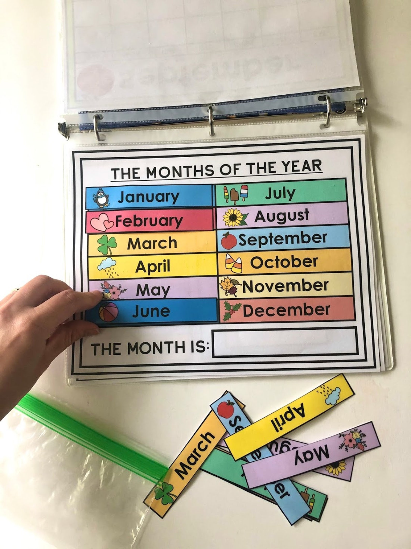Interactive Morning Calendar Binder - Etsy