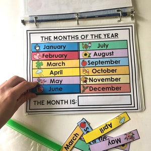 Interactive Morning Calendar Binder - Etsy