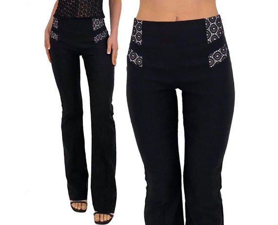Vintage high rise lace inset pants - Gem