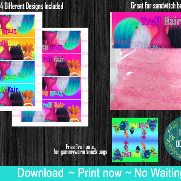 Trolls Party Favors - Etsy