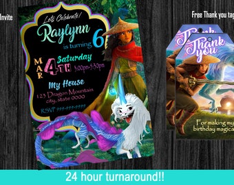 Raya and the Last Dragon Thank You Card Raya and the Last Dragon ...