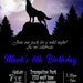 Wolf Birthday Invite, Howling Wolf Invite, Pack, Wolves, Howling ...