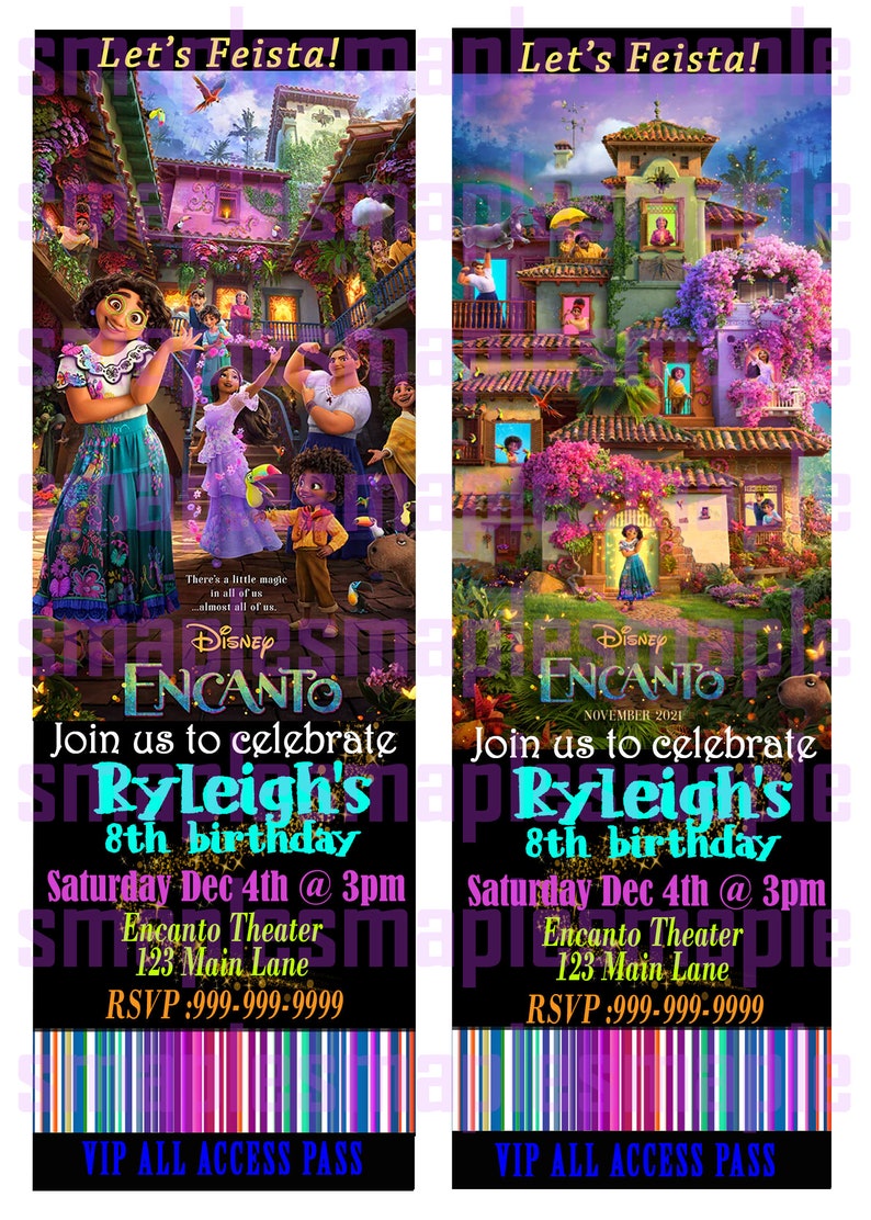 Encanto Birthday Invitation Encanto Ticket Inviteencanto - Etsy
