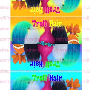 INSTANT DOWNLOAD, Trolls Label Bag, Treat Bag Toppers Trolls, Troll ...