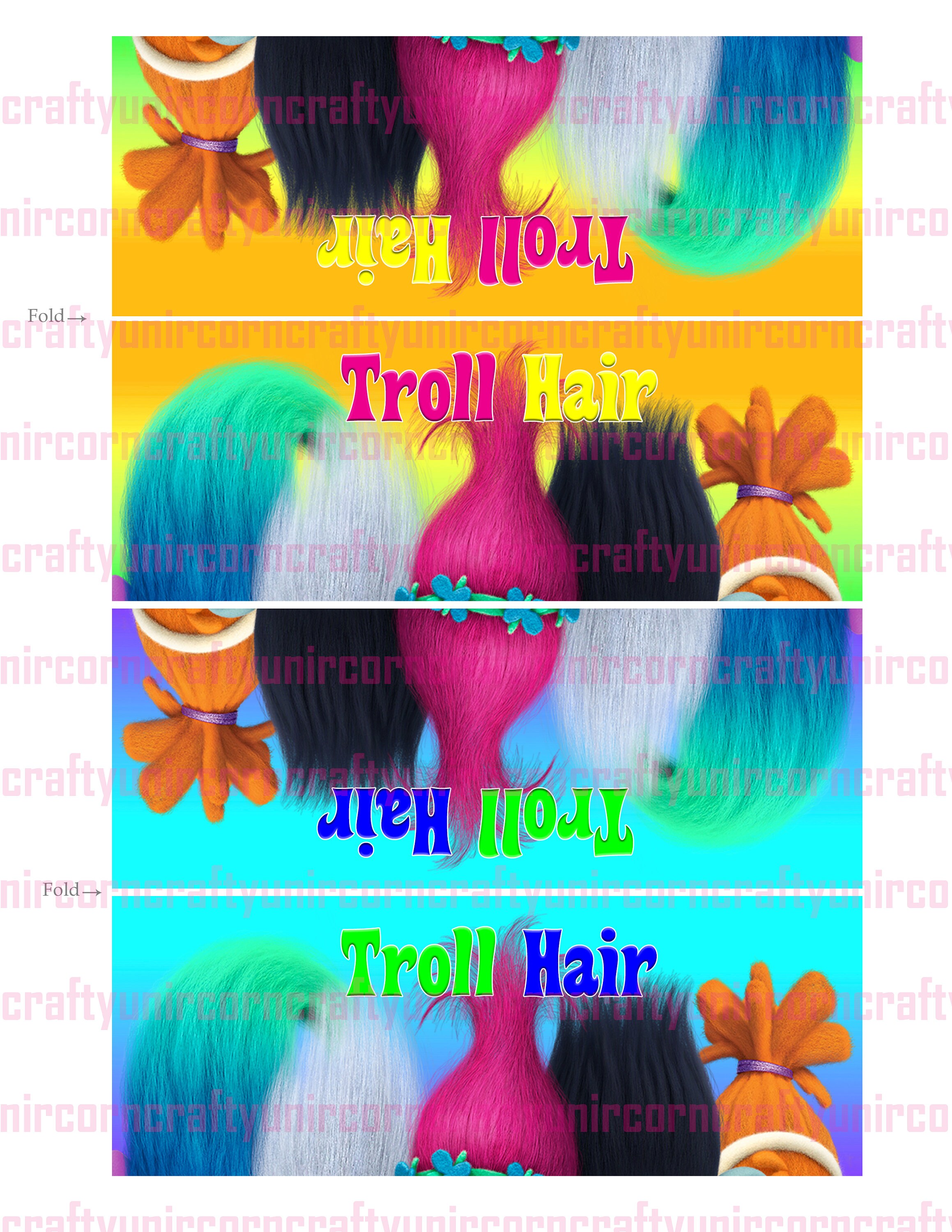 INSTANT DOWNLOAD Trolls Label bag Treat Bag Toppers Trolls | Etsy