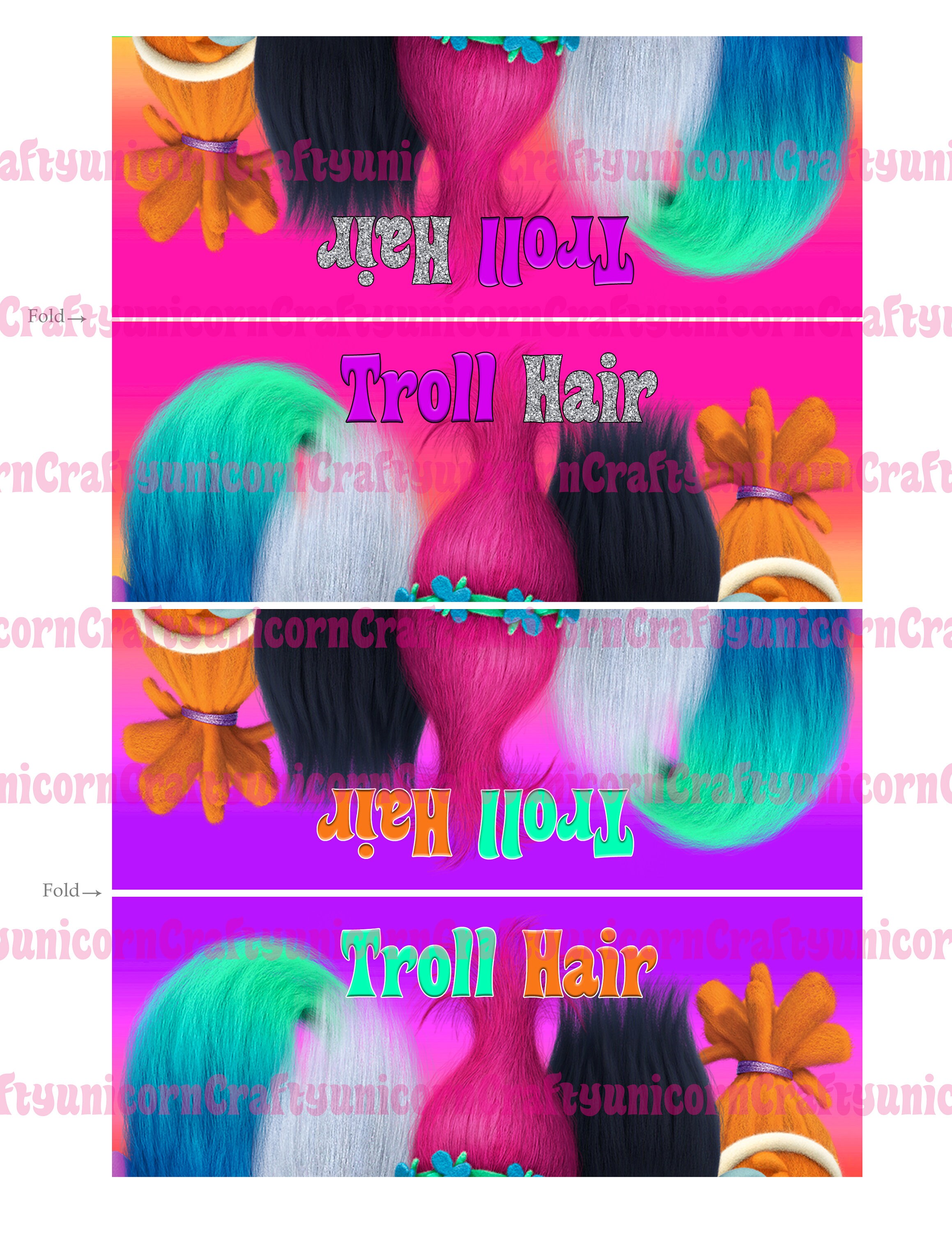 INSTANT DOWNLOAD Trolls Label bag Treat Bag Toppers Trolls | Etsy