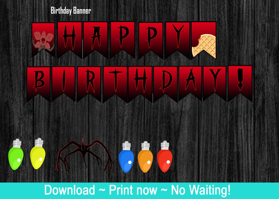 Stranger Things Party! Stranger Things Birthday Banner, Stranger Things ...