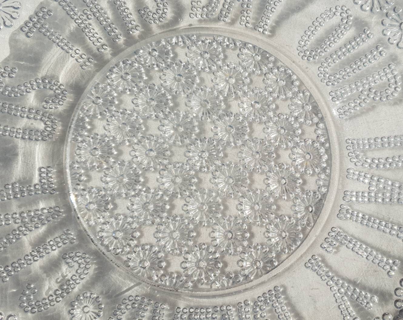 Victorian DAVIDSON Pressed Glass Plate/ Antique Daily Bread | Etsy
