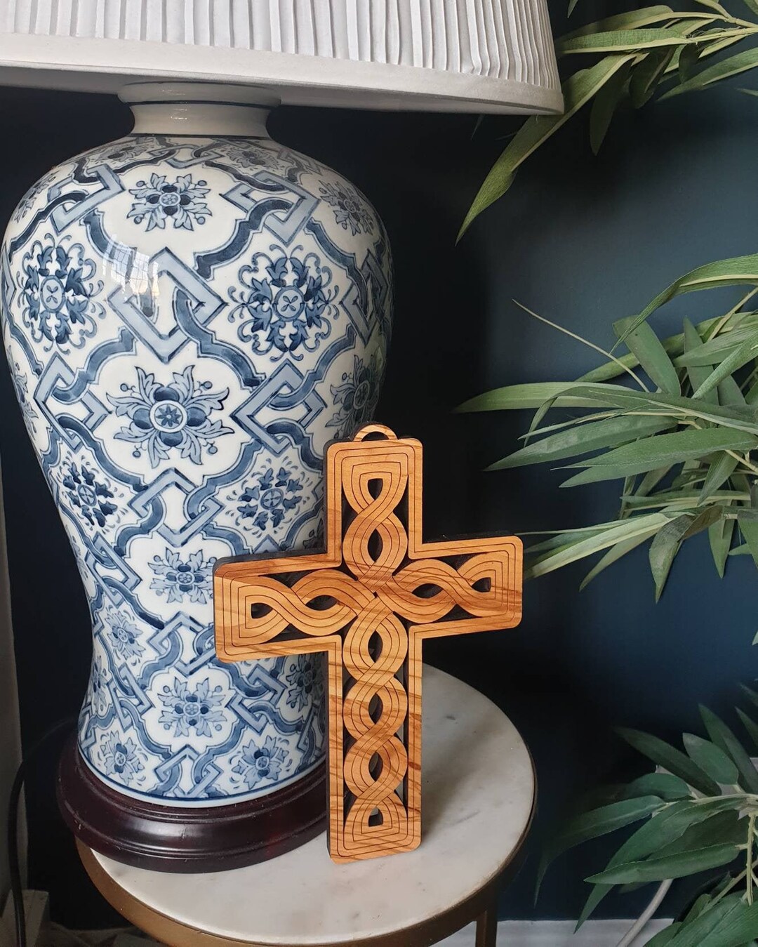 1960's Ornate Wooden Cross/ Vintage Spanish Walnut Crucifix/ Celtic ...