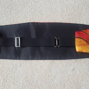 80's/90's Vintage Rainbow Cumber Band and Bow Tie/ Retro Men's Wedding ...