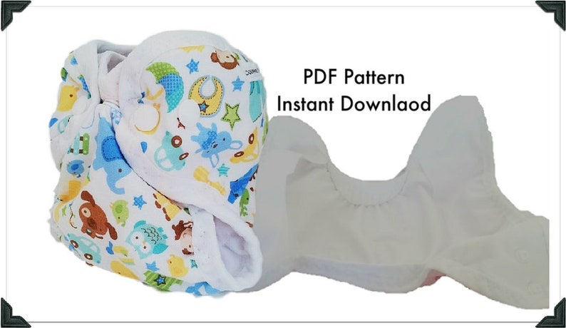 PDF Newborn Cloth Diaper Cover Sewing Pattern With Gussets, Newborn ...