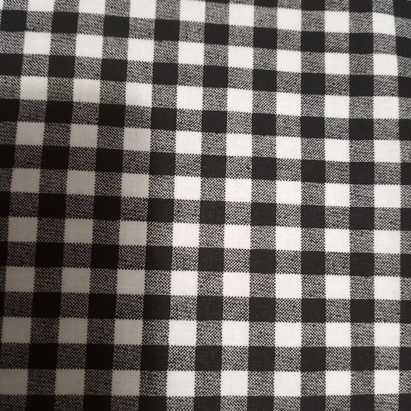 Black and White Checked Fabric - Etsy