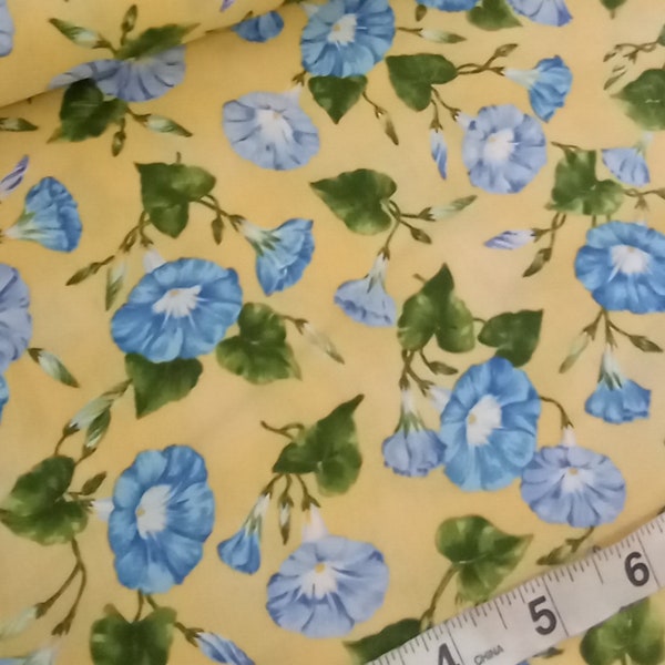 Blue Yellow Fabric - Etsy