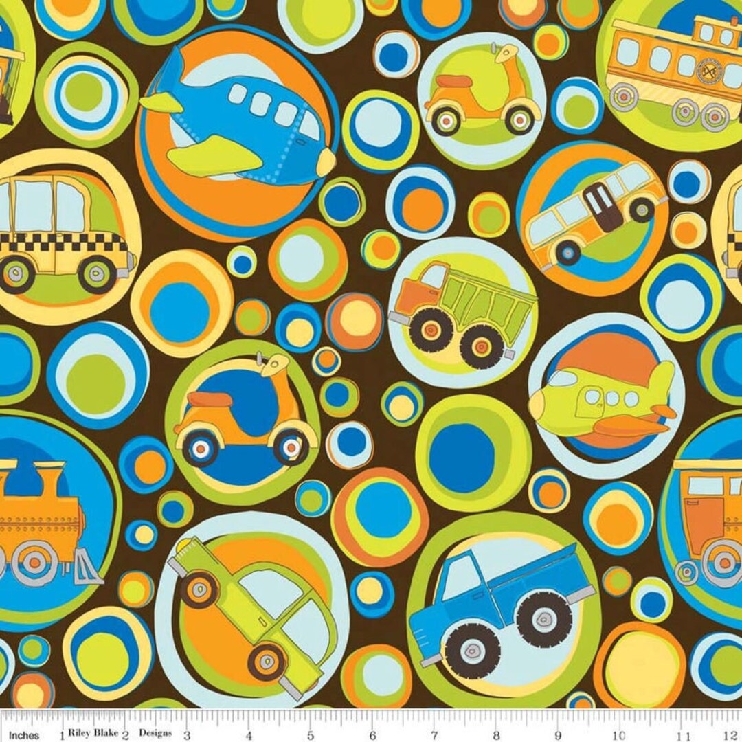 Car Cotton Fabric, Automobile Fabric, on the Go Fabric, Quilt Fabric ...