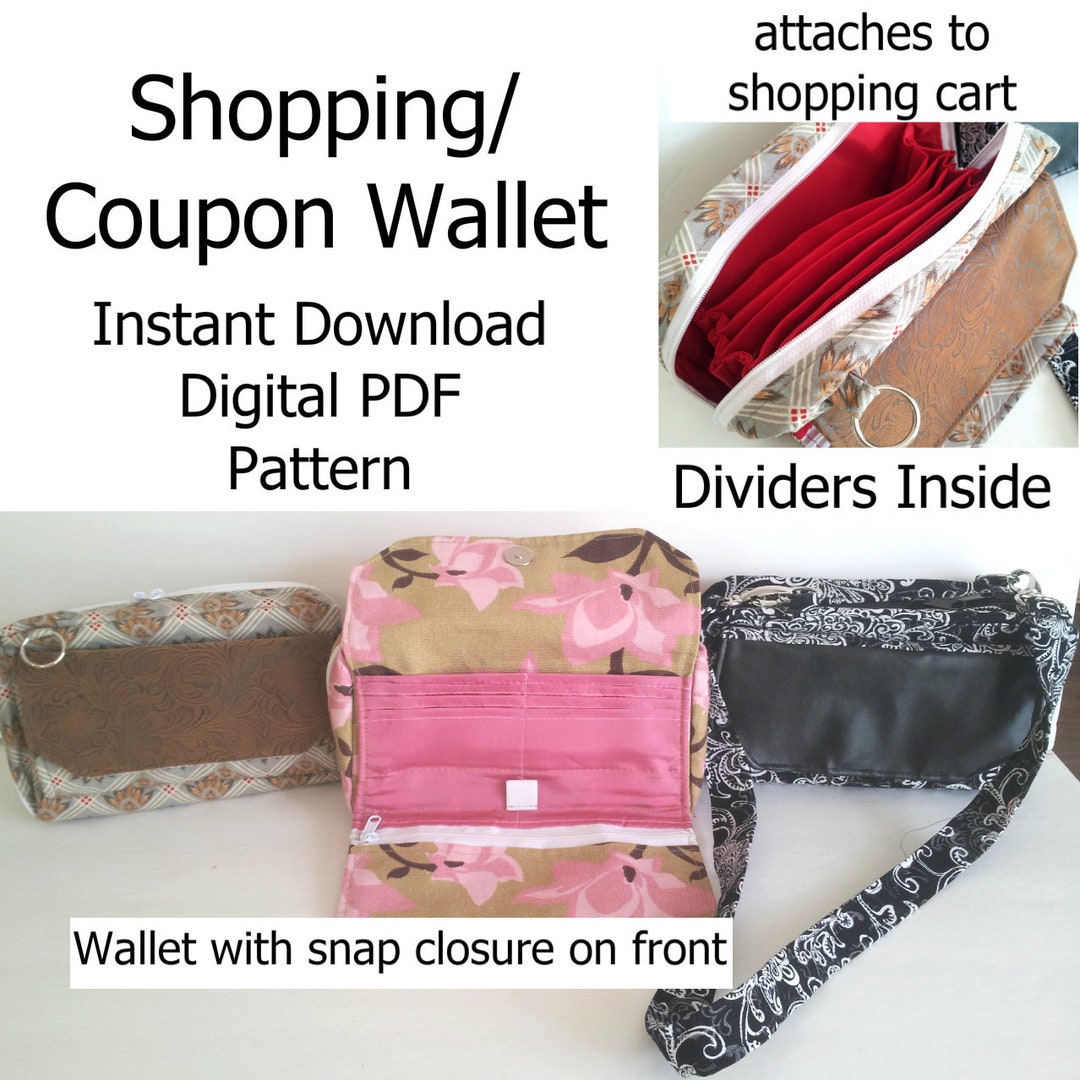 PDF Pattern Cash Budget Wallet, Shopping Coupon Wallet, Coupon Holder ...