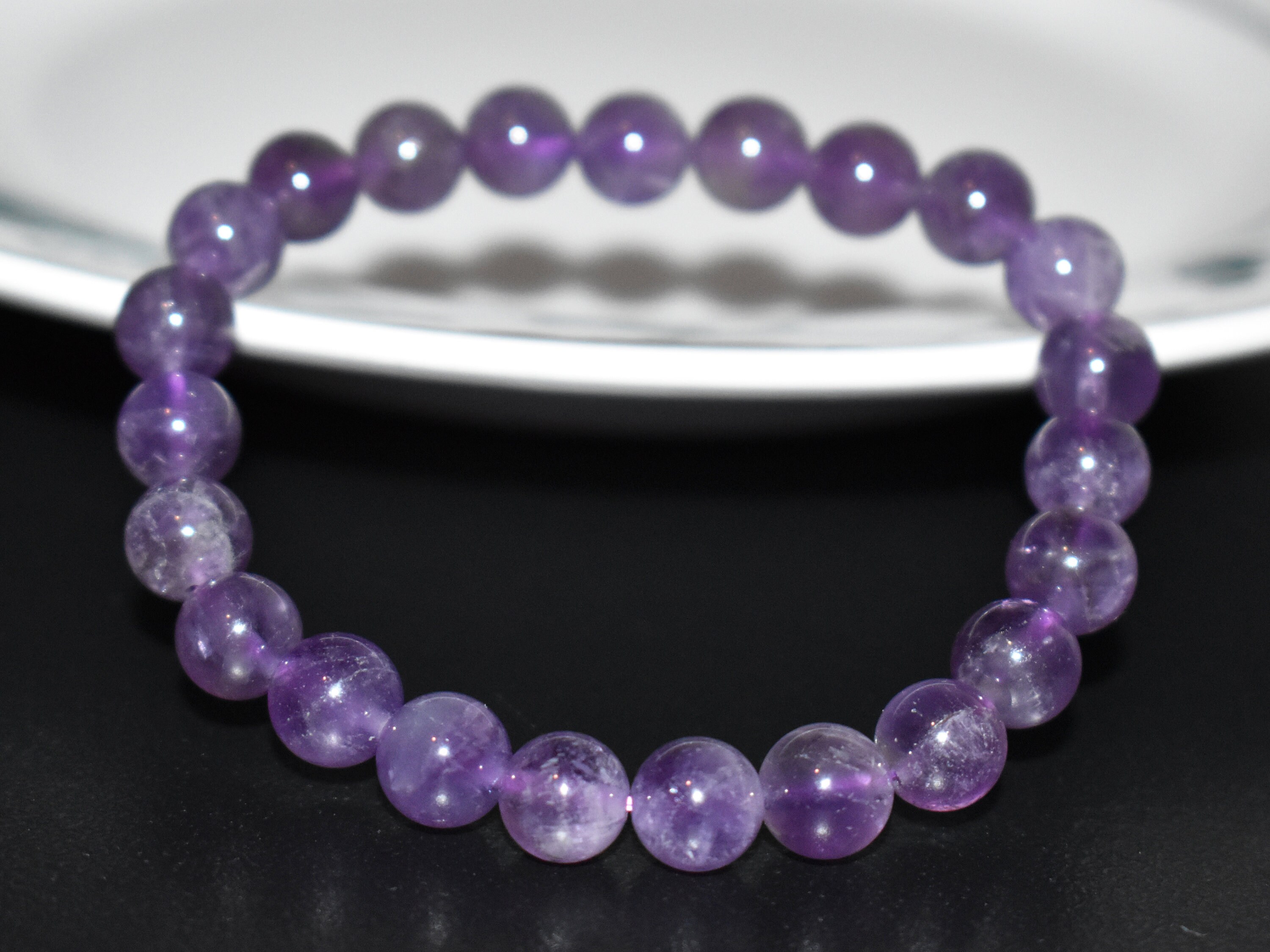 Amethyst Bracelet. All natural genuine Amethyst 8mm. Amazing | Etsy