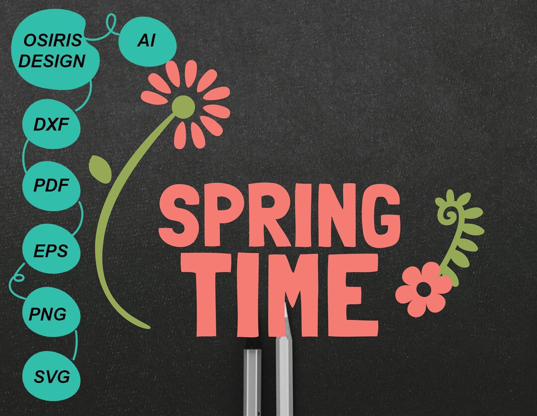 Spring Time SVG . Spring Design . Easter Svg . Flowers Svg . Farmhouse ...