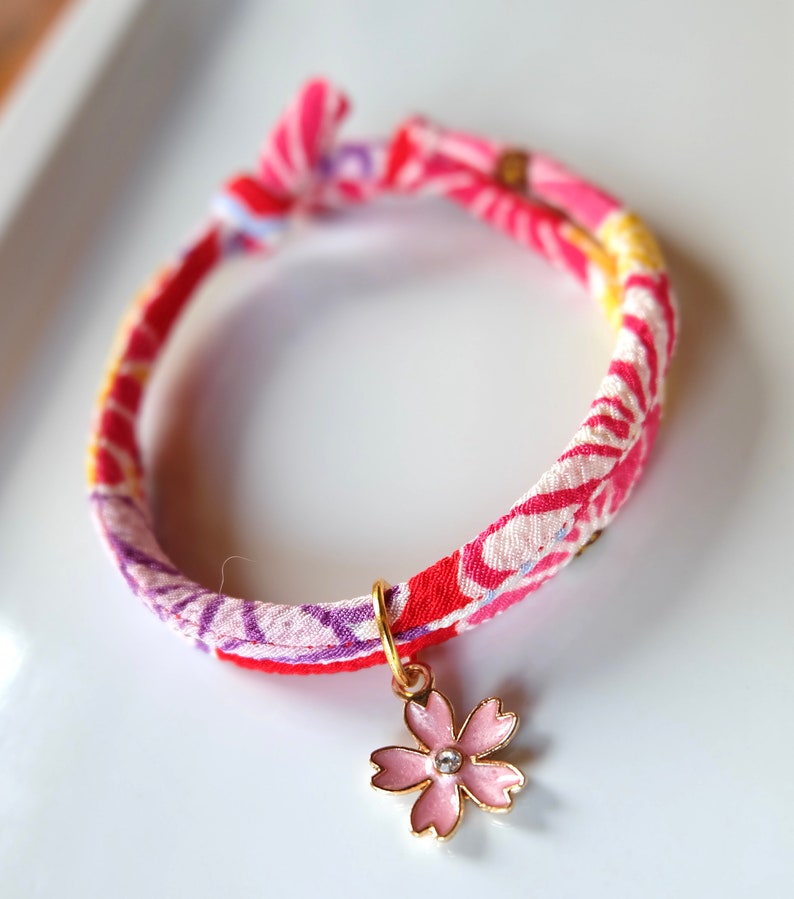 Hand Made Japanese Style Collar for Cat (4mm) /kitten, Adjustable Super ...