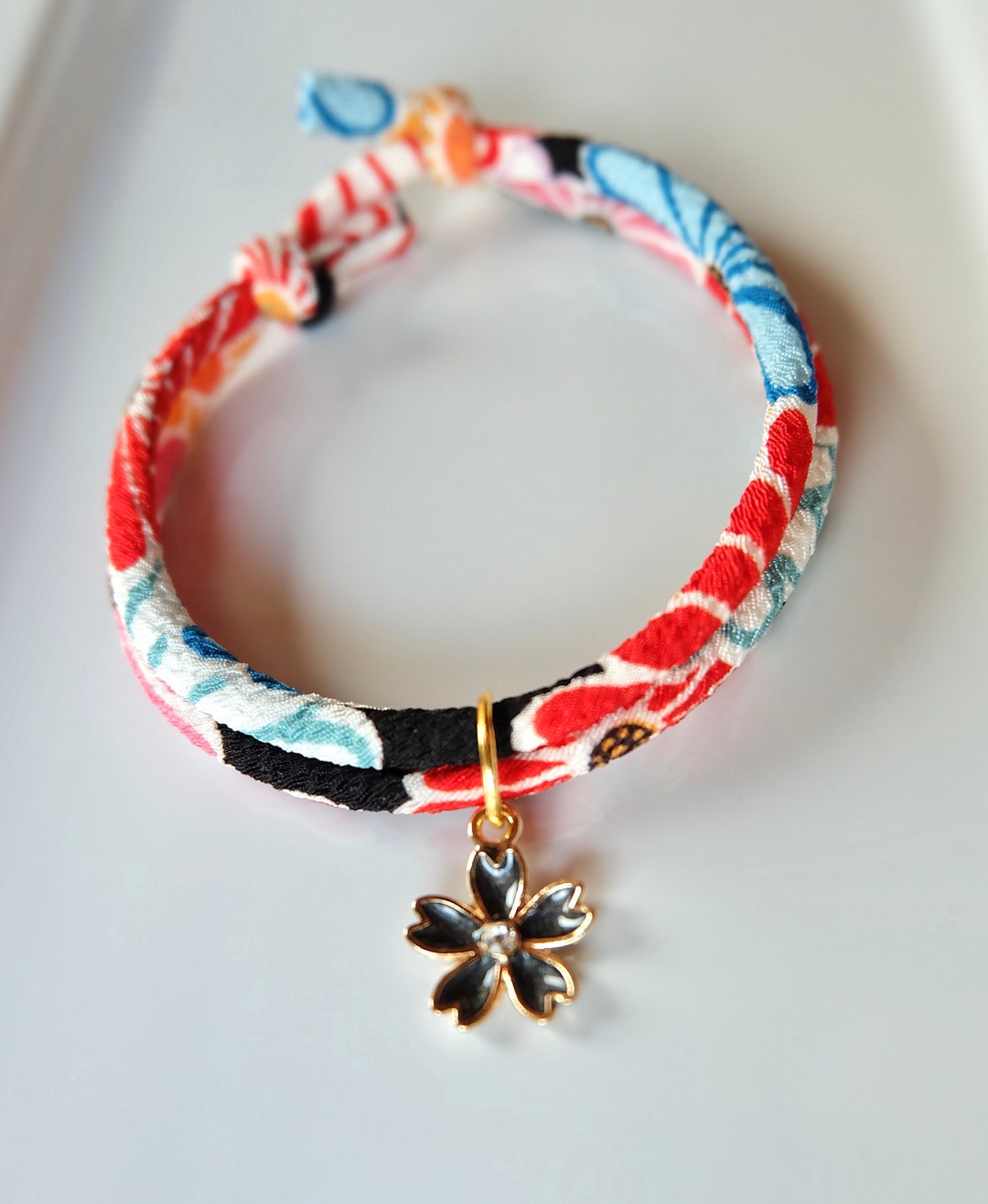 Hand Made Japanese Style Collar for Cat 4mm /kitten, Adjustable Super ...