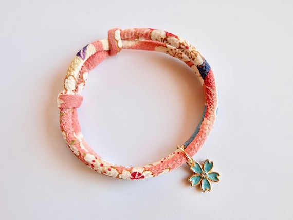 Hand Made Japanese Style Collar With Charm for Cat 4mm / | Etsy