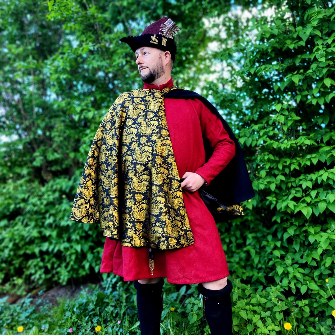 Silk Wool Circle Medieval Coat - Etsy