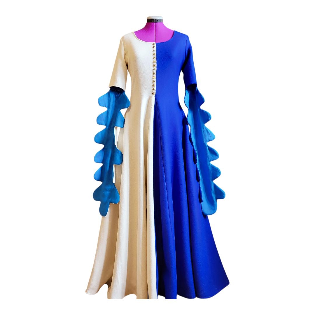 14th Century Medieval Woolen Mi-parti Dress With Decorative Sleeves ...