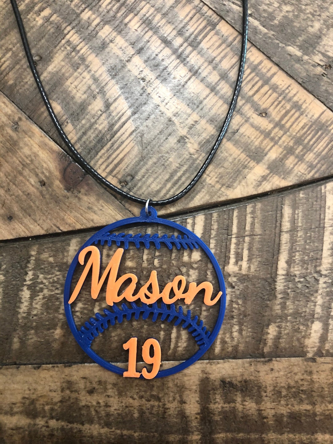 Custom 3D Printed Baseball Necklace - Etsy