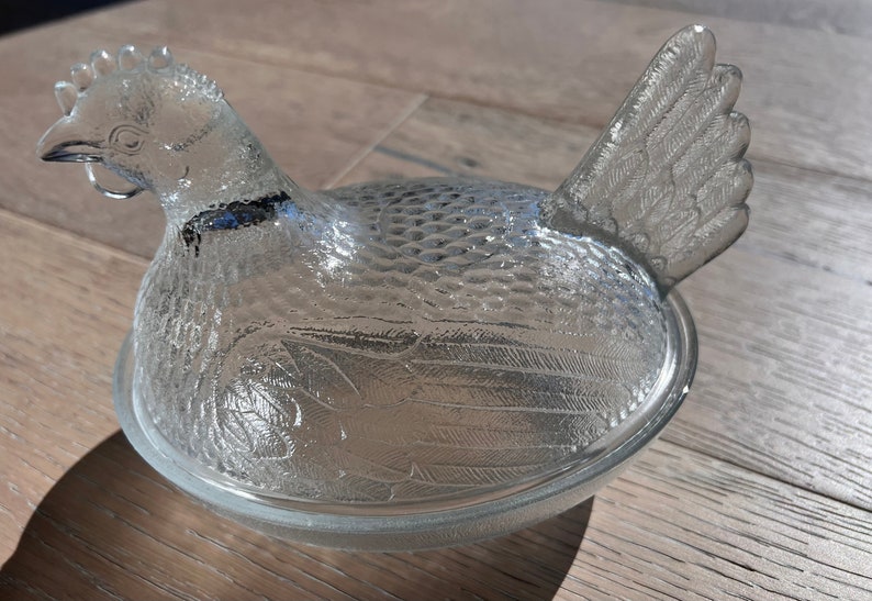 Vintage Indiana Glass Hen on a Nest - Etsy
