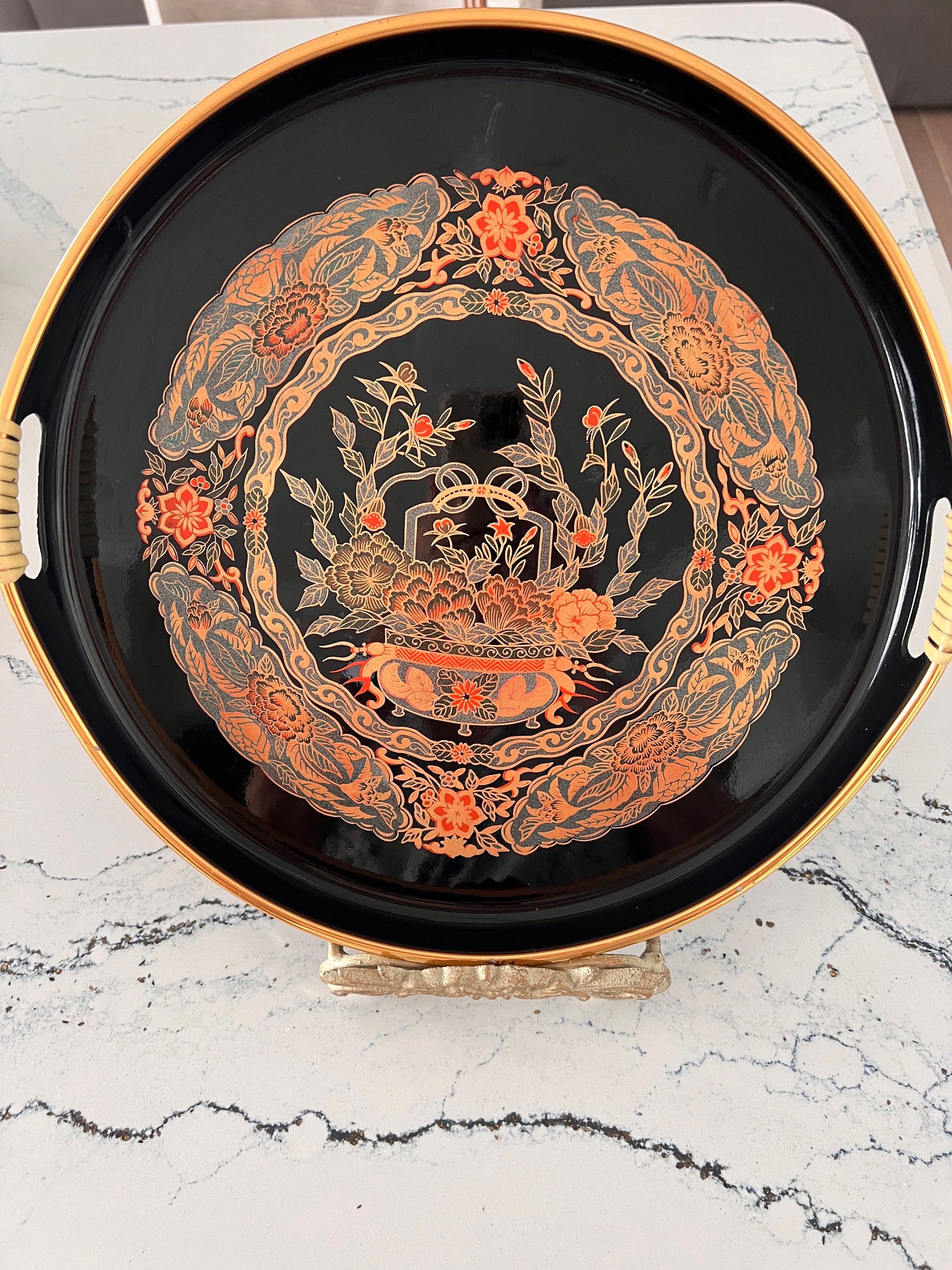 Japanese Lacquer Tray. Vintage Bar Tray. - Etsy