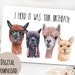 Printable Cute and Funny Alpaca Inspired Printable Birthday Card, Llama ...