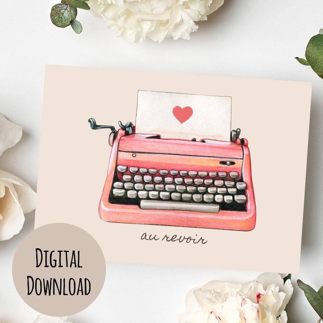 Printable Goodbye Card, Farewell Card, Au Revoir Card, Missing You Card ...