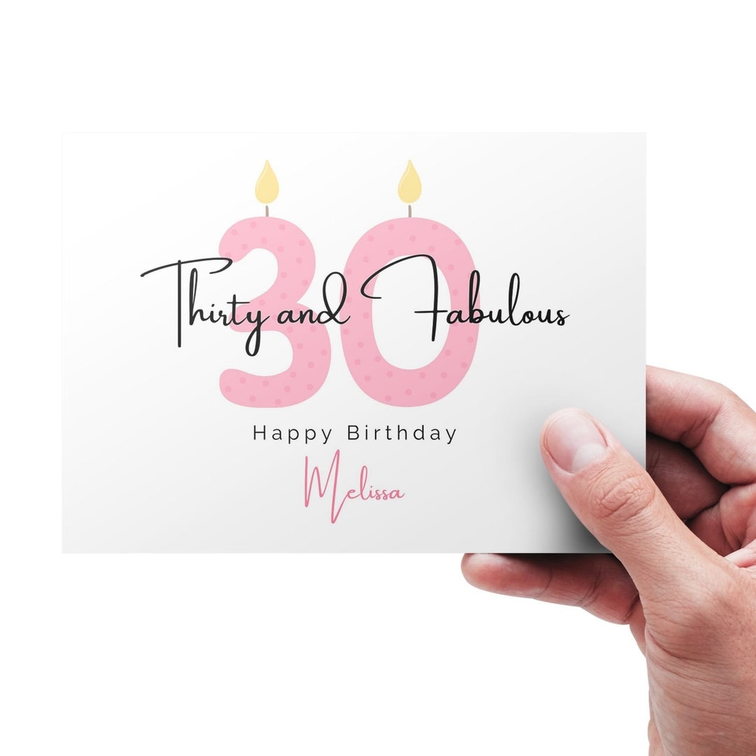 Personalized 30th Birthday, Card for Daughter, 30th Birthday for Sister ...