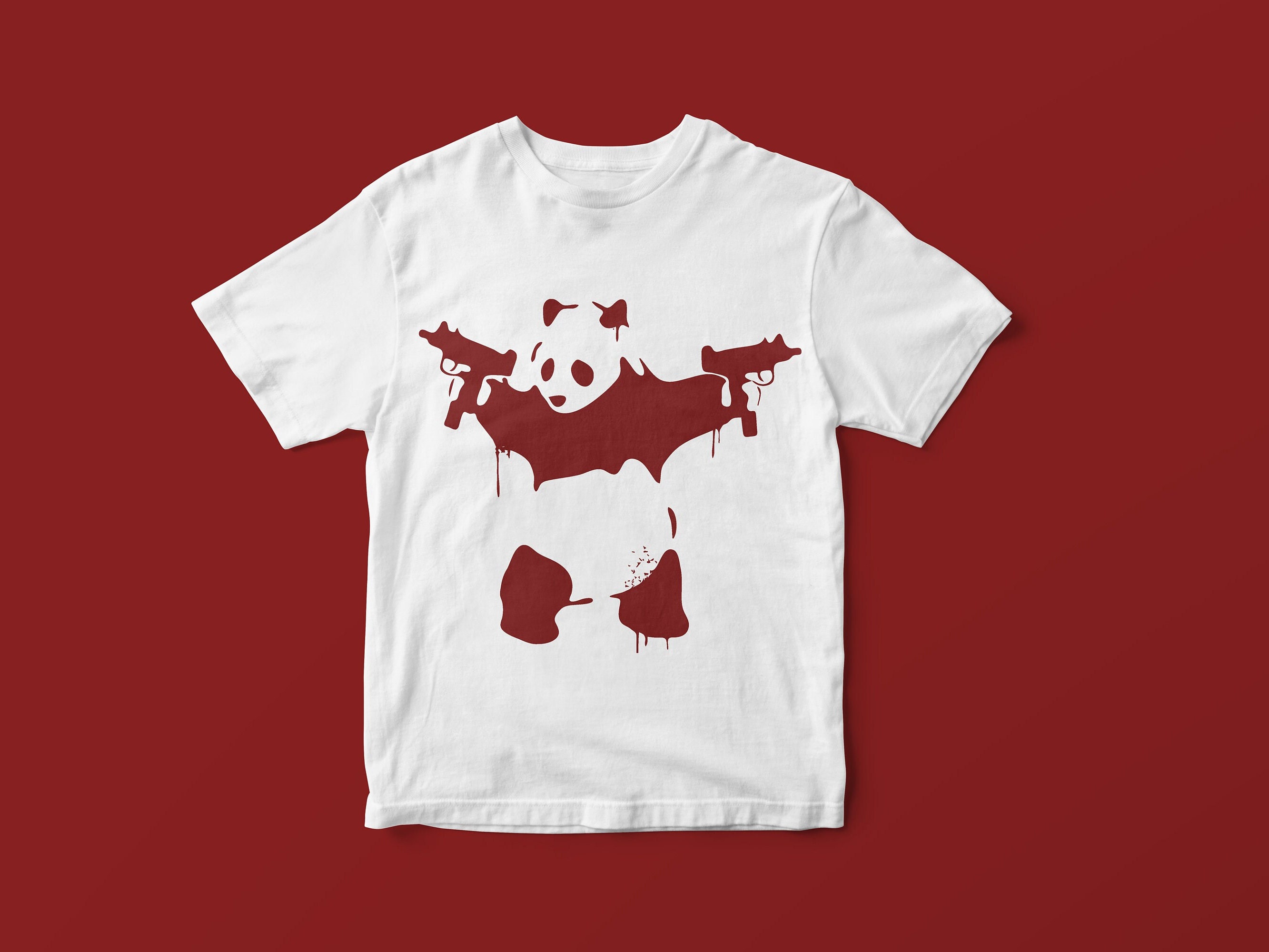Bad Panda SVG - Banksy Panda With Gun Clipart - Panda With Gun Vector ...
