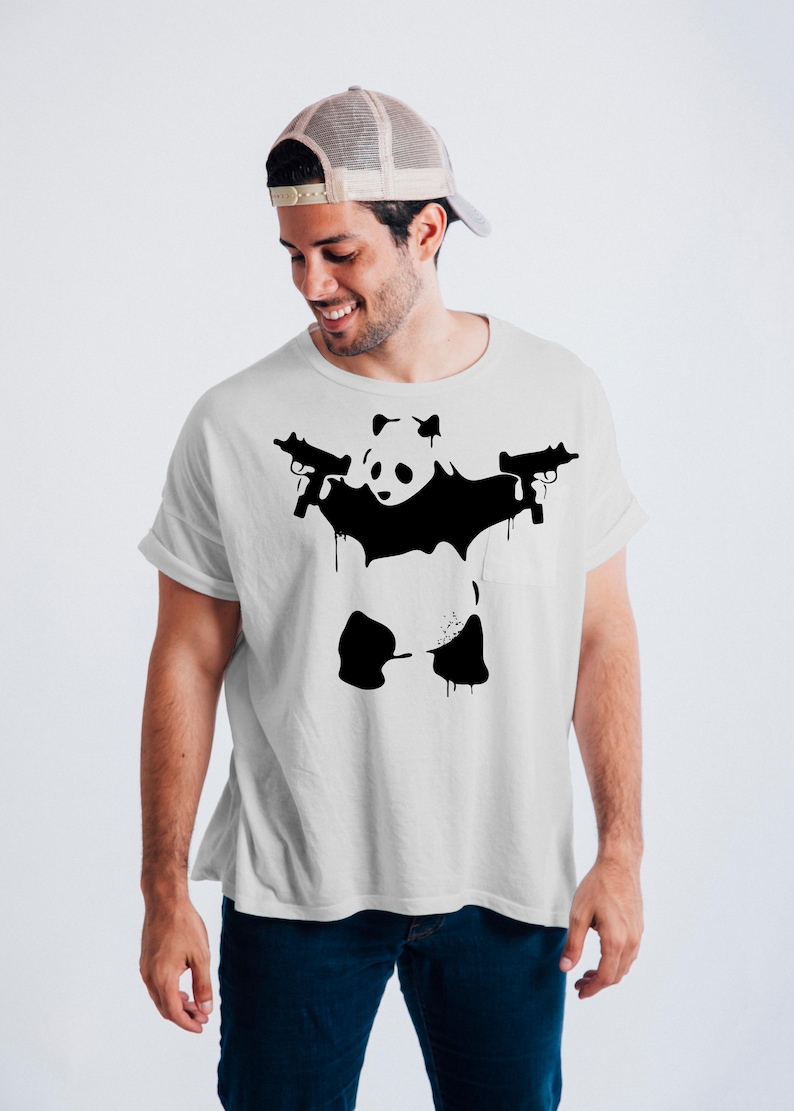 Bad Panda SVG - Banksy Panda With Gun Clipart - Panda With Gun Vector ...