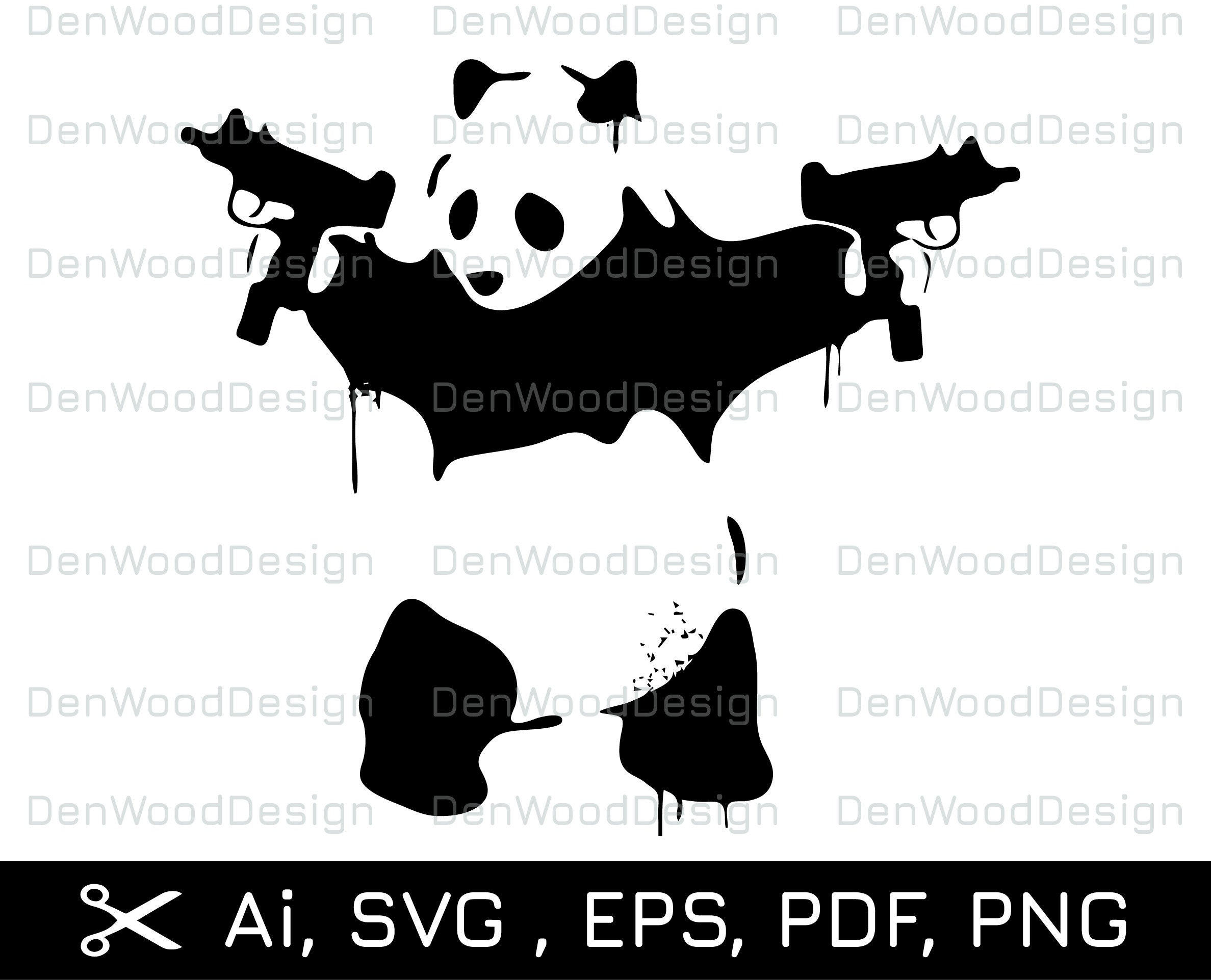 Bad Panda SVG - Banksy Panda With Gun Clipart - Panda With Gun Vector ...