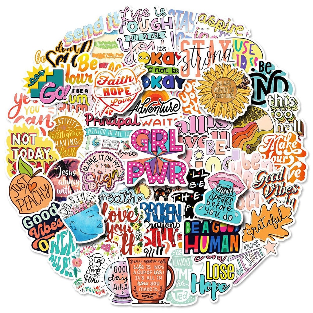 Cute Motivational Stickers, Minimalist Stickers, Laptop Stickers ...