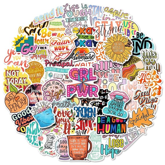 Cute Motivational Stickers Minimalist Stickers Laptop - Etsy