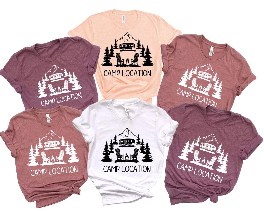 Camp Shirt, Custom Camp Location Shirt, Custom Camping Tshirt, Custom ...
